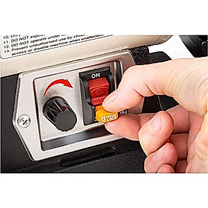 Shop Fox W1840 Variable-Speed Grinder with Work Light, 8",Black,white