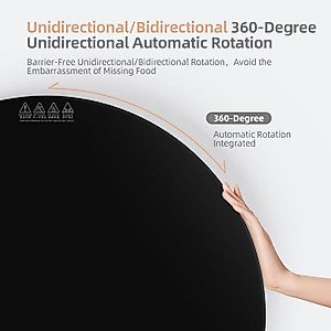 SOPINWAEH Electric Circle food Warming Tray，Auto-Turntable 360°Rotation, Food Warmer for House Parties, Chafing Dishes for buffet,9 Temp Settings, Heating Food 24in