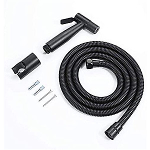 JIYTG Shower Kit Bidet Muslim Shower tap into a Shower or Bidet Toilet Spray Gun Inlet Pipe Full Set of Booster Spray Guns
