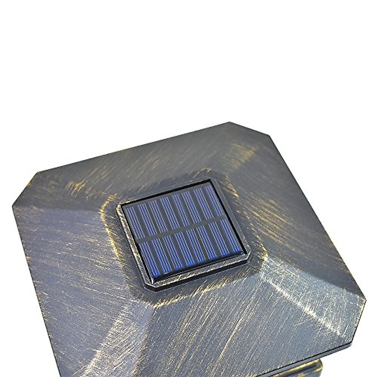 iGlow 8 Pack Vintage Bronze Garden 6 x 6 Solar SMD LED Post Deck Cap Square Fence Light Landscape Lamp PVC Vinyl Wood