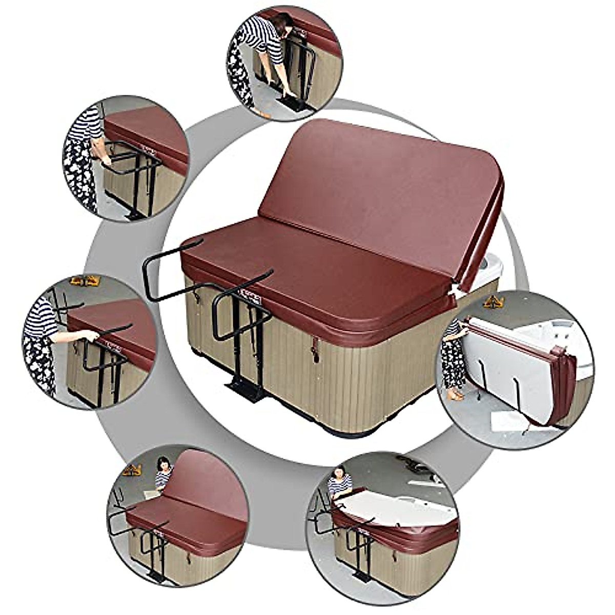 MySpaCover Spa and Hot Tub Hydraulic Cover Lifter, Undermount Removal System, Works for Variety of Spa Shapes and Sizes, Easy to Use