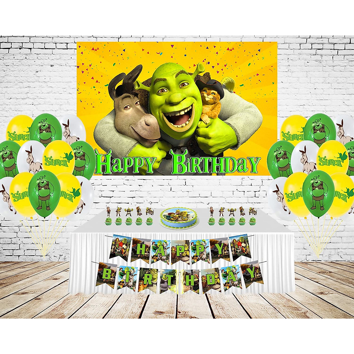 Backdrop for Birthday Party Decorations, Donkey Background for Baby Shower Party Cake Table Decorations Supplies, Banner, 5x3ft