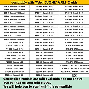 𝟮𝟬𝟮𝟯 𝐔𝐩𝐠𝐫𝐚𝐝𝐞𝐝 91538 Gas Grill Lighted Control Knobs(OEM) , 91538 Knob Compatible with Weber Summit 400/600 Grills Manufactured 2012 and Later, Fit for E-470/670, S-460/470/660/670 etc.