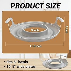 2 Pack Microwave cool plate and spillover caddy with handles. For bowls, plates and microwave meals. BPA free