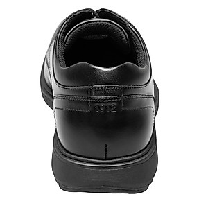 Nunn Bush Men's PRO Plain Toe Oxford with KORE Slip Resistant Comfort Technology, Black, 10 Wide