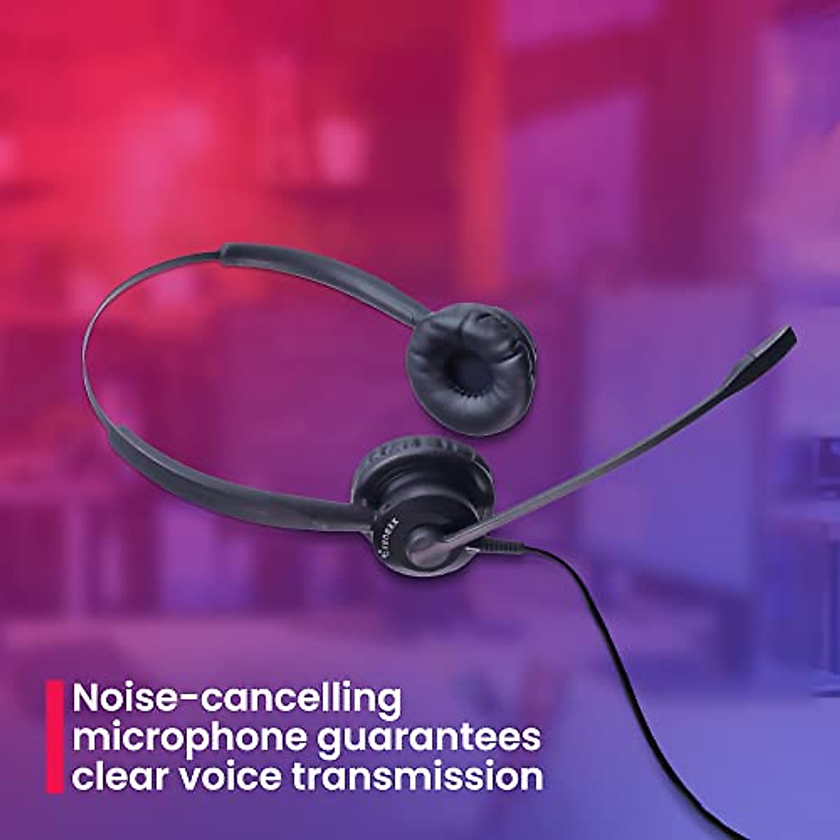 XS 825 Headset Bundle for Training, Coaching, Monitoring, Supervising, Onboarding - Compatible Deskphones Include Avaya, Yealink, Polycom, Cisco, Mitel, Nortel, Toshiba (Stereo, Basic Bundle)