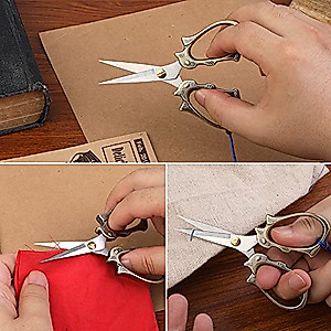 SHWAKK Squirrel Shaped Scissors 4.44 Inch Silver Embroidery Scissors Stainless Steel Sewing Scissor DIY Tools Dressmaker Shears Scissors for Embroidery, Craft, Needlework, Tailoring