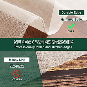 Paoeyrb 6Pcs 20x20Inch Cheese Cloth, 100Percent Organic Unbleached Pure Cotton Muslin Cloth, Reusable Cheesecloth, Premium Cheesecloth for Straining, Cooking, Bread, Butter