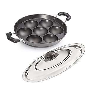 Satre Online And Marketing Heavy Induction Base Appam Pan 7 Cavity
