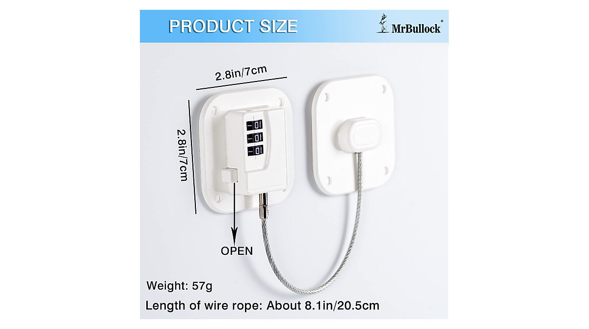 Keyless Refrigerator Lock for Child Safety & Security