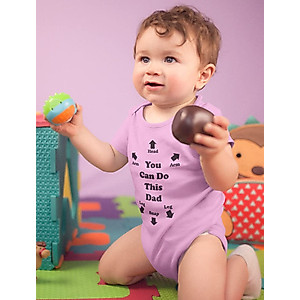 Tstars Funny Baby Clothes New Dad Gifts You Can Do This Infant Girl Boy Bodysuit NB (0-3M) Pink