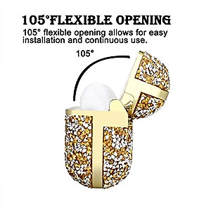 Galaxy Wireless Cases Compatible for Apple AirPods Pro , Luxury Glitter Hard Cover,Shockproof Protective AirPod Accessories with Keychain for AirPods Pro Charging Case -Rose Gold