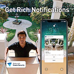 Swann Home DVR Security Camera System with 1TB HDD, 8 Channel 4 Camera, 1080p Full HD Video, Indoor or Outdoor Wired Surveillance CCTV, Heat and Motion Detection, 845804