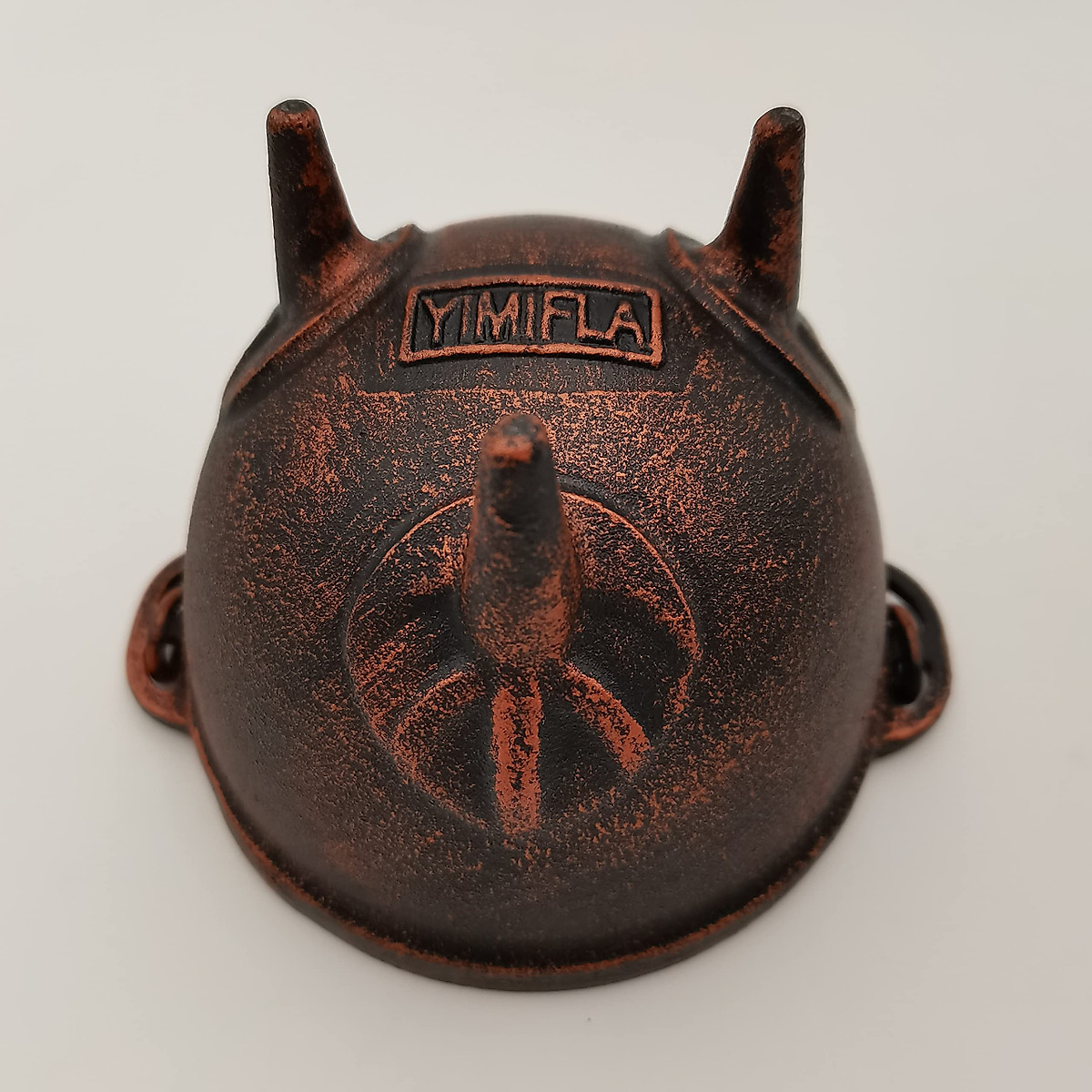 YIMIFLA Incense Burner Holder with Lid and Handle Cast Iron Cauldron 4.9" Frankincense Resin Charcoal Incense Burner Great for Yoga, Spa Aromatherapy, Smudging, Ritual & Blessings (Red Bronze)