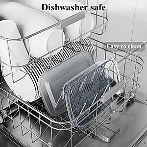 Microwave Bacon Cooker with Cover，Glass Airtight Bacon Container Keep for Refrigerator BPA Free Dishwasher and Microwave Oven Safe Refrigerator Organizers and Storage for Cheese lunchmeat Pizza Cooker