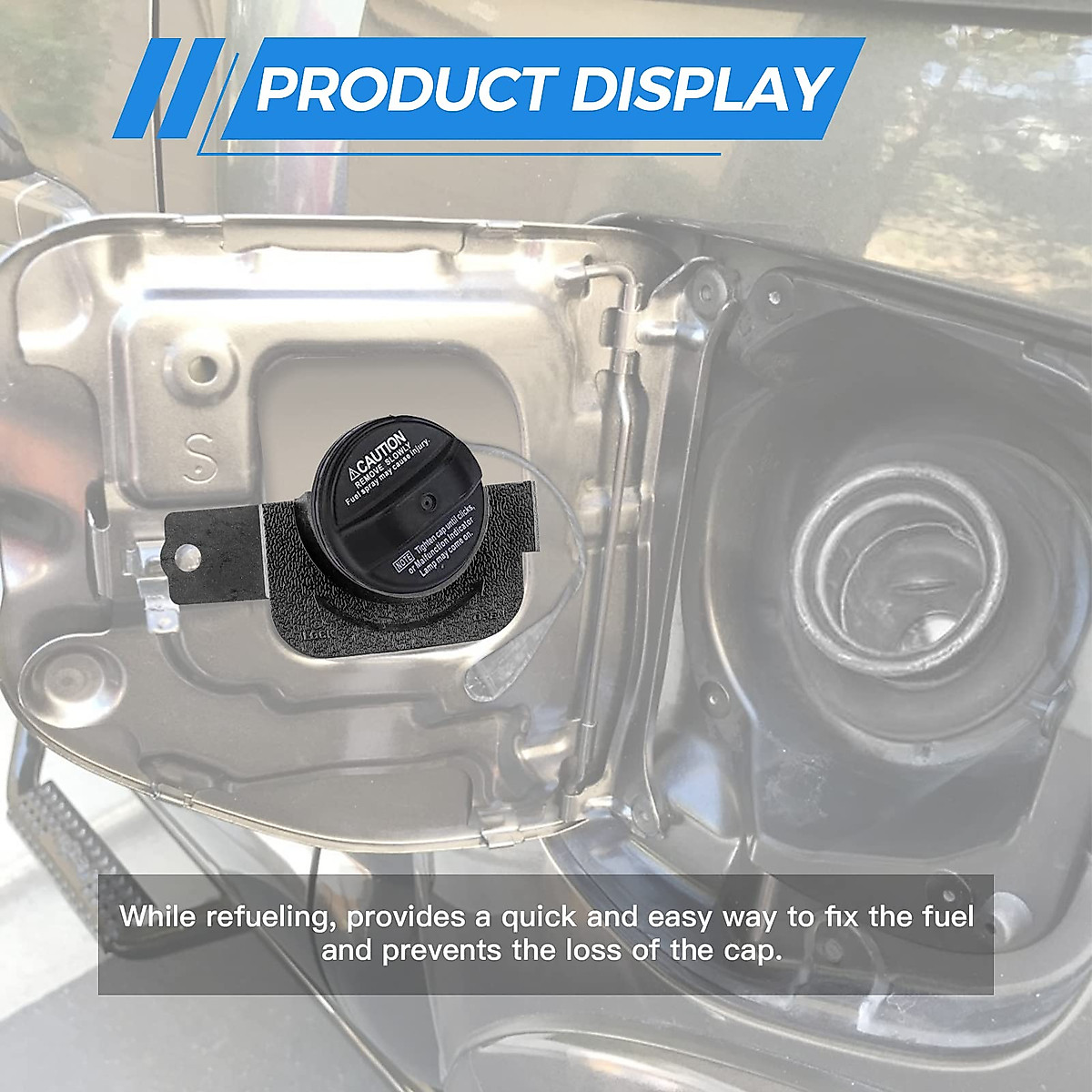 Wsays Gas Cap Holder Compatible with 2016-2023 Tacoma 3rd Gen Car Fuel Tank Gas Cap (ABS Plastic)