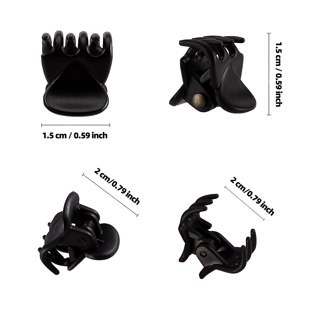 DIMUGE 1/2 Inch Durable Mini Small Hair Claw Clips 45pcs Great for Women & Girls Design Hairstyles, Grip Stronger Jaw Tiny Hair Clips for Hold Hair Back, Bangs, Others Styling.