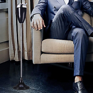 Floor Standing Ash Tray with Lid Adjustable Height from 21.5" to 35" Stainless Steel Contemporary Self-Cleaning Telescopic Smoking Ashtray Cigarette Ashtrays Tall Patio Windproof Ash Holder