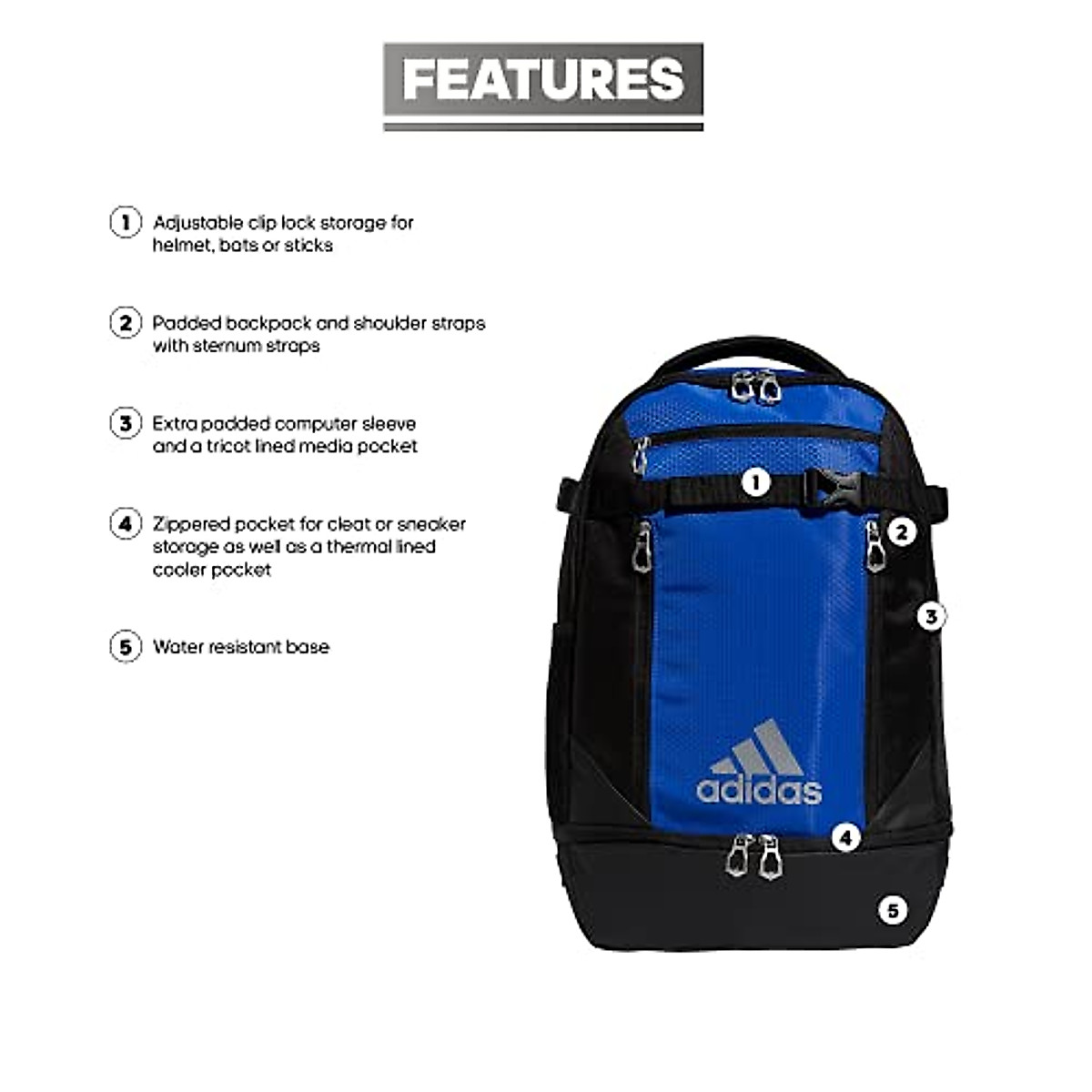 adidas Utility Backpack, Team Royal Blue, One Size