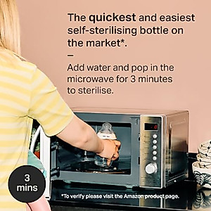 Tommee Tippee Natural Start Baby’s First Bottle Set, 2 x 5oz and 2 x 9oz Anti-Colic Bottles, Slow and Medium Flow Nipples, 0-6 month Pacifier, Self-Sterilizing