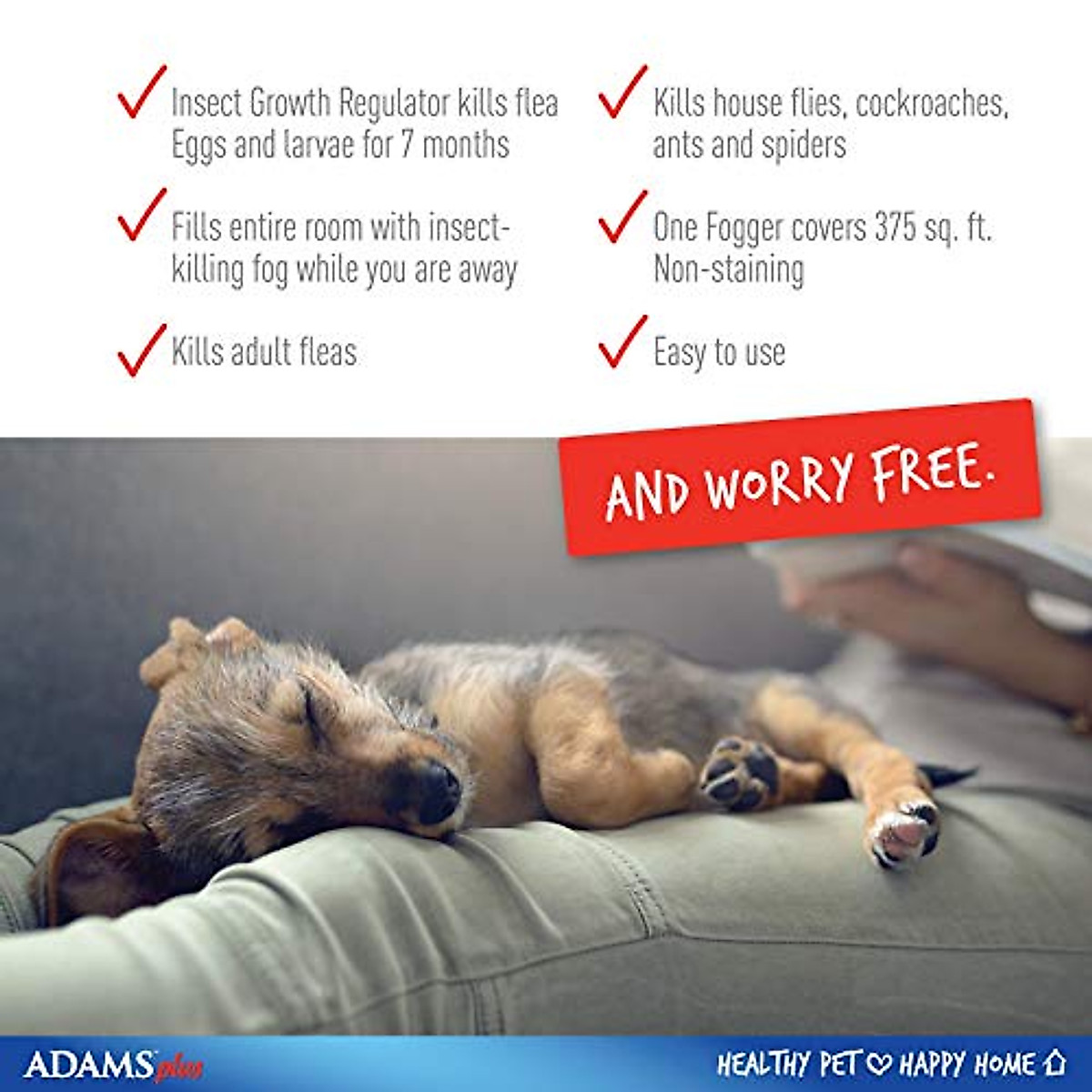 Adams Plus Flea Control Indoor Fogger, 3 Ounce, 3 Pack