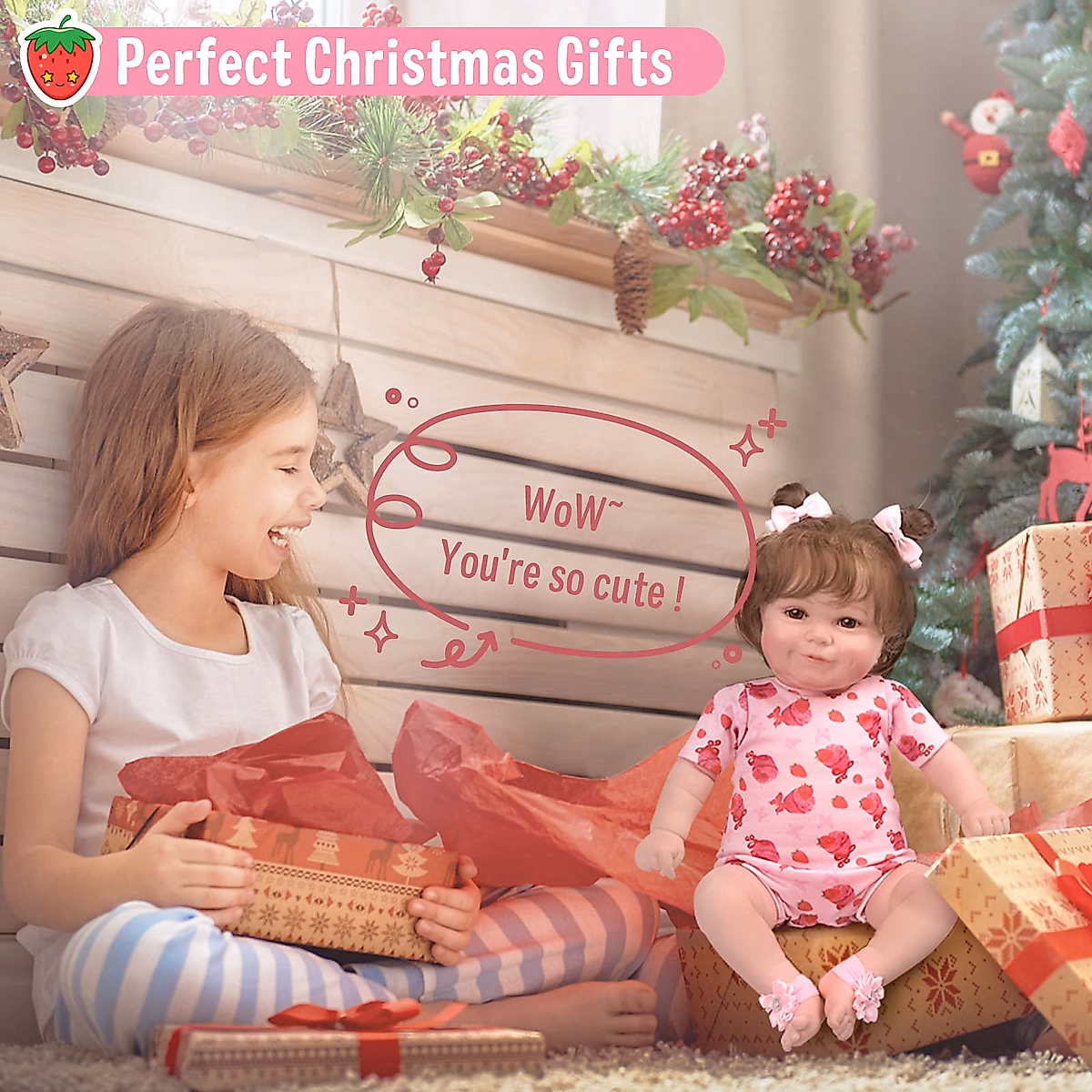 BABESIDE Lifelike Reborn Baby Dolls- 20-Inch Soft Body Realistic-Newborn Baby Dolls Girl Poseable Real Life Toddler Dolls with Toy Accessories Gift Set for Kids Ages 3 and Up