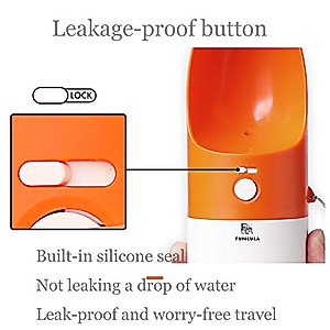 Dog Water Bottle Portable Small Animals Water Bottle Food Dish Bowl Dispenser for Walking Traveling Hiking, Multifunctional Outdoor Food Detachable Combo Cup Pet Drinking Bottle for Cat Rabbit Puppy