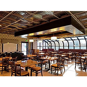 Schoolhouse-Faux Tin Ceiling Tile - Antique Brass 25-Pack