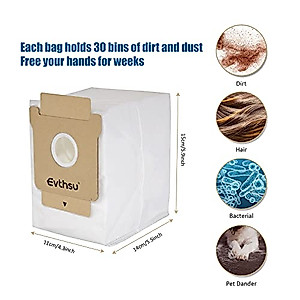 12 Pack Vacuum Bags for iRobot Roomba Bags, Replacement Parts for iRobot Roomba i7 i7+Plus(7550) i3+ i4+ i6+ i8+ j7+ (7550) s9+ I & S & J Series Automatic Dirt Disposal Bags