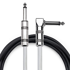 Hosa GTR-210R Straight to Right Angle Guitar Cable, 10 Feet,Black