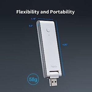 Aqara Smart Hub E1 (2.4 GHz Wi-Fi Required), Powered by USB-A, Small Size, Zigbee 3.0, Acts as a Wi-Fi Repeater (Hotspot) for up to 2 Devices, Supports HomeKit, Alexa, Google Assistant, IFTTT