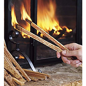 Plow & Hearth Boxed Fatwood Fire Starter All Natural Organic Resin Rich Eco Friendly Kindling Sticks for Wood Stoves Fireplaces Campfires Fire Pits Burns Quickly and Easily Safe Non Toxic (40 LB)