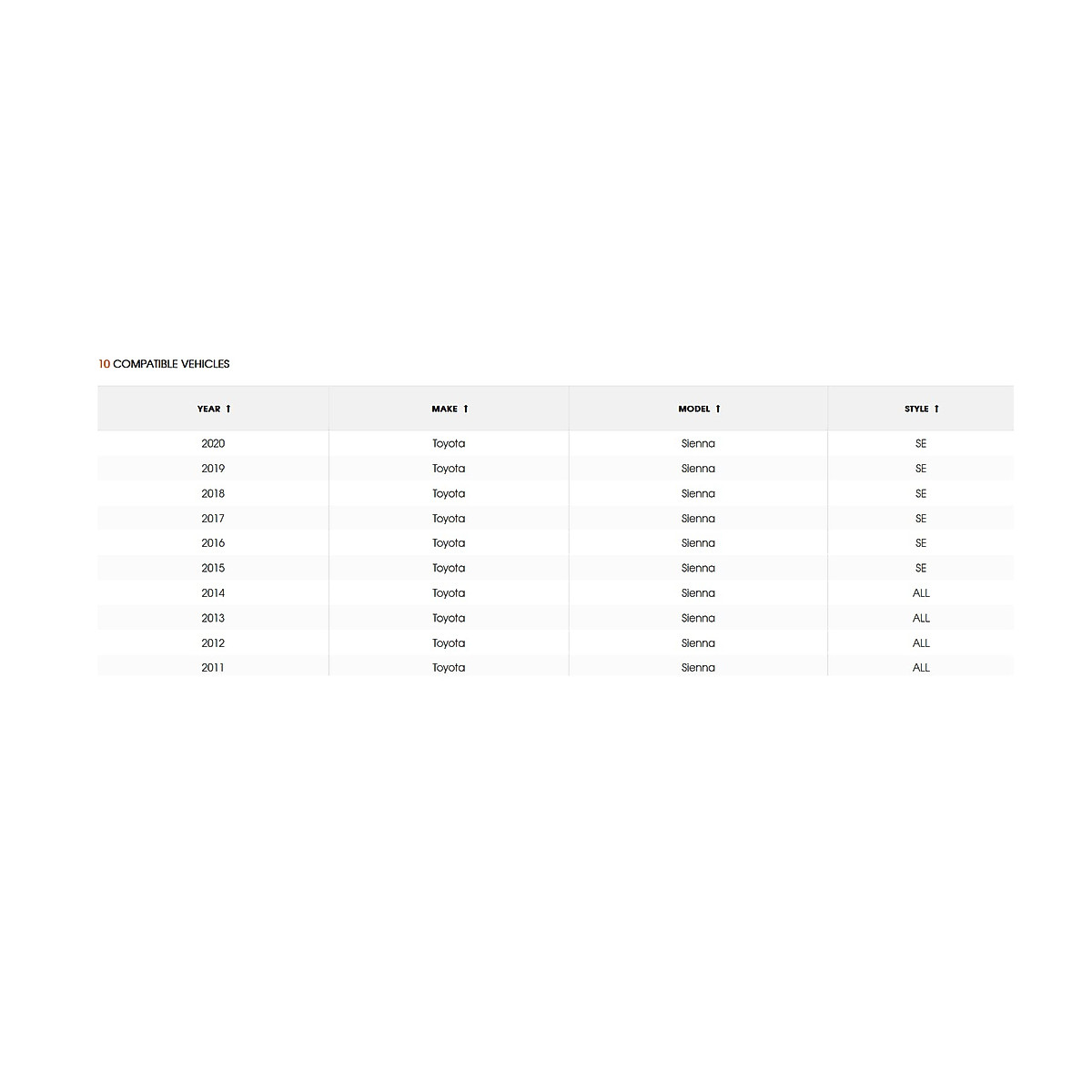 CURT 56106 Vehicle-Side Custom 4-Pin Trailer Wiring Harness, Select Toyota Sienna , Black