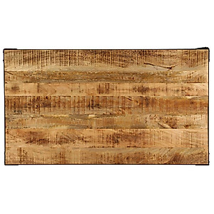 VRAXO Dining Table 55.1"x31.5"x29.9" Solid Mango Wood,Kitchen & Dining Room Tables-58.52lbs