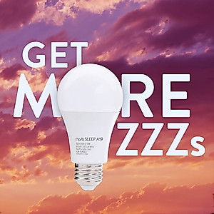 Low Blue Sleep Light Bulb - NorbSLEEP Low-Blue Light Bulb for Bedtime, Evening and Night, for Restful, Healthy Sleep for All Ages (Baby, Children, Adults), Produces Natural Melotonin (6W 1-Pack)