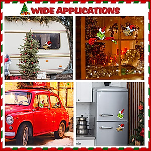 Christmas Car Decorations, 14.9" Christmas Peeking Car Decals Waterproof PVC Rear Windshield Stickers for Holiday Xmas Car Accessories (Style 1)