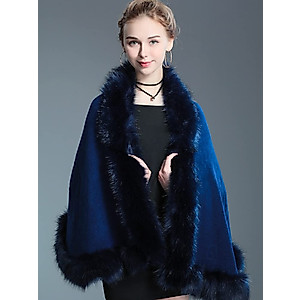 Obosoyo Women's Pashmina Shawl Cloak Cape Shawls and Wraps for Evening Dresses Shawl Wrap Cape Bridal Wedding Party Winter