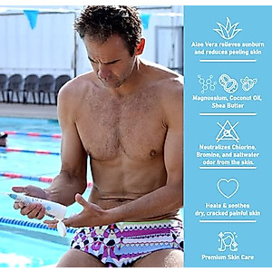 TRISWIM Swimmers Lotion Moisturizing Skin Repair with Aloe Vera & Vitamins