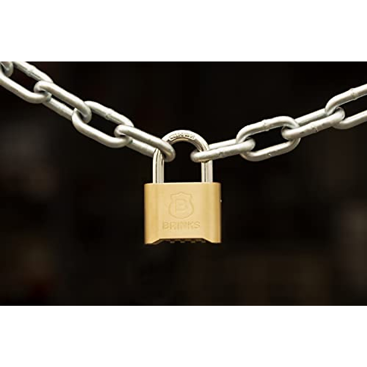 BRINKS 171-50051 Solid Brass Resettable Combination Lock, 48mm