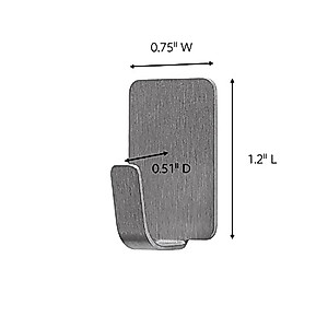 Command Small Stainless Steel Metal Hooks 8 Hooks, 10 Command Strips, Holds up to 0.5 lb, Removable Self Adhesive Hooks, Great for Wall Décor