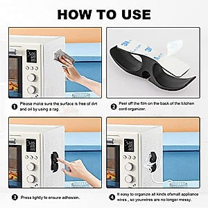 Cord Organizer for Appliances, 11 Pack Cord Wrapper for Appliances, Kitchen Appliance Cord Organizer Holder for Storage Home Appliances Cord Hider (11 Pack)