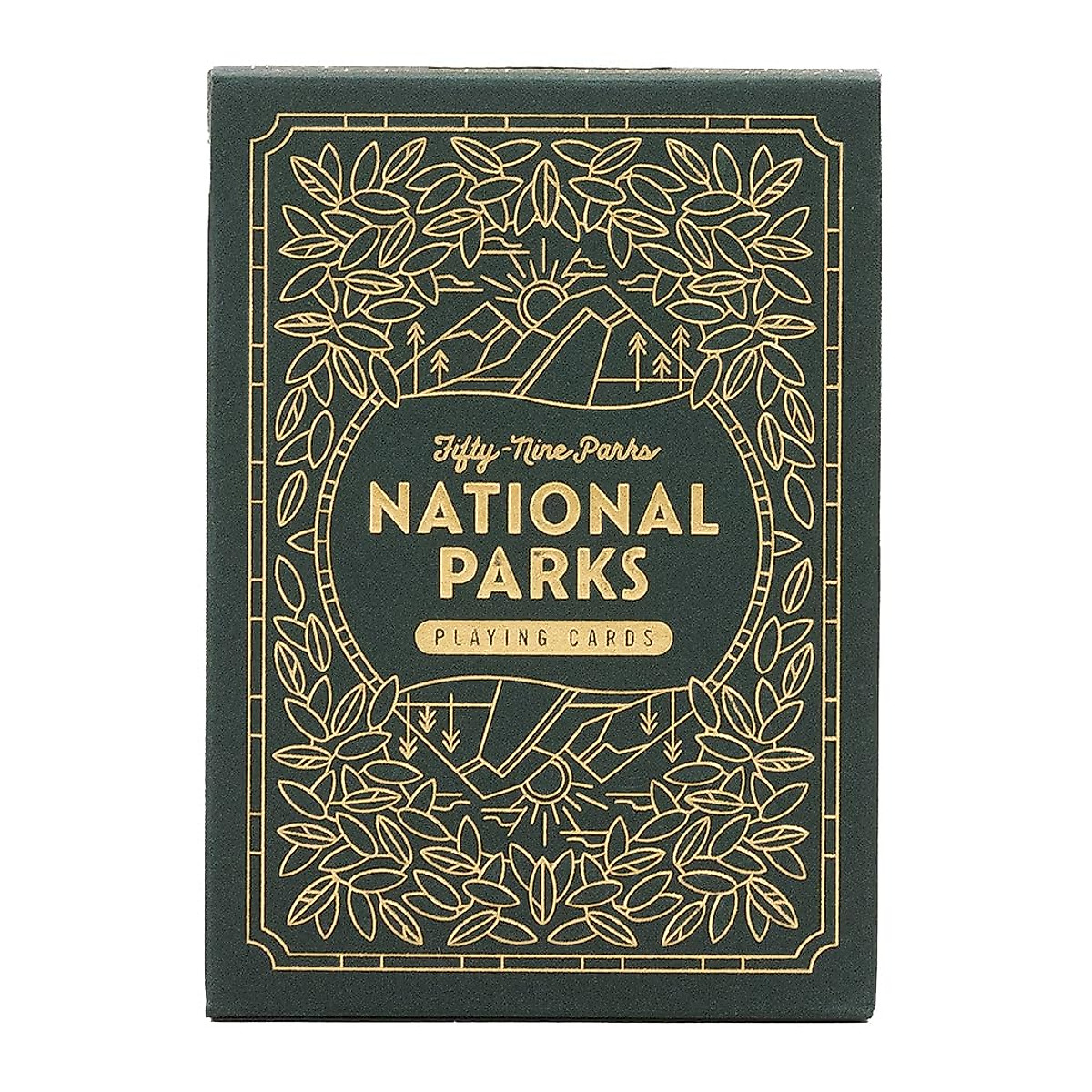 Keymaster Games Parks Playing Cards: Green Deck Featuring 12 National Park Illustrations on Premium USPCC Cards