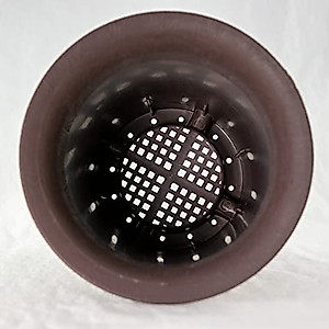 2 Round Cascade Plastic Bonsai, Succulent & Orchid Planter 5.25"x 5.25"x 5.75" - Tan