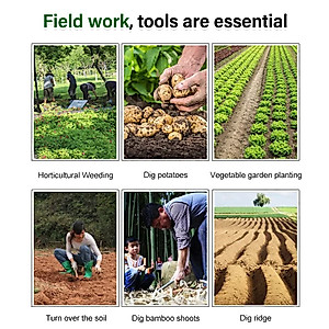 TNOODA Weeding Artifact Uprooting Weeding Tool, 2023 New Premium Manganese Steel Forged Weed Puller 4 Teeth Dual Purpose Weeder, Manual Hand Weeder Tool for Garden with Long Handle for Garden (A+B+C)