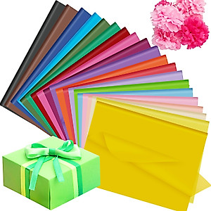400 Pieces Colored Tissue Paper Bulk 20'' x 20'' Gift Tissue Paper for Gift Bags Recycled Tissue Paper for Crafts Birthday Party Weddings Baby Showers