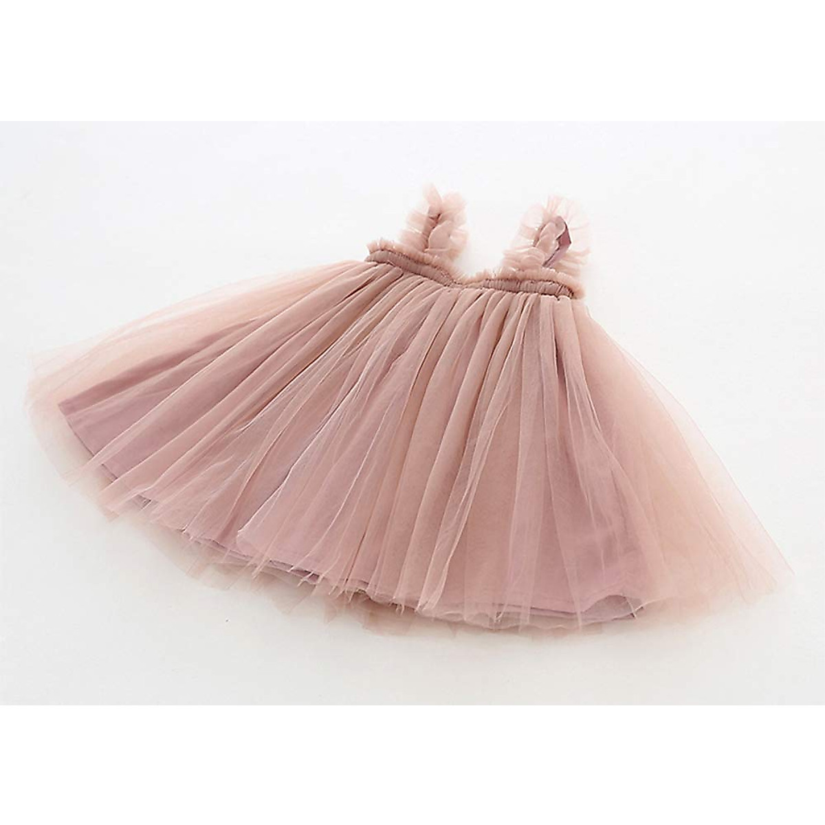 GSVIBK Baby Girls Tutu Dress Toddler Tulle Tutu Dress Infant Long Sleeve Cotton Dresses Princess Party Dress 12M Pink 708