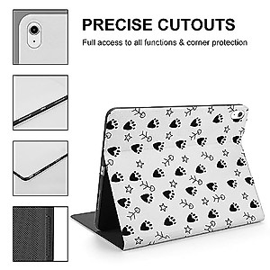 Cat Dog Paw Print Fashion Case for IPAD 2020 AIR 4 （10.9in）, Pen Slot Protective Cover for IPAD 2020 AIR 4 （10.9in）, Convenient Magnetic Stand