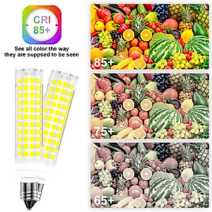 TAIYALOO E11 LED Bulb 100W Halogen Bulbs Equivalent,T4 Mini Candelabra LED Bulb Dimmable,Daylight White 6000K,10W 1000LM JDE11 120V 100W LED for Ceiling Fans,Chandeliers,Cabinet Lighting,4 Pack