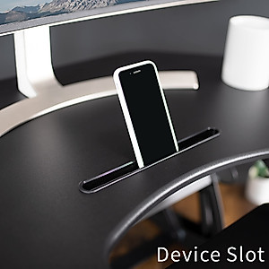 VIVO Black Electric Corner Height Adjustable 43 inch Cubicle Standing Desk Converter, Quick Sit to Stand Tabletop Dual Monitor Riser, DESK-V000VCE