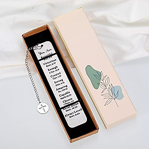Inspirational Bookmark Christian Gifts for Women Men, Bible Verse Bookmark for Kids Teens Book Lovers, Religious Church Gift for Friend Female,Birthday Christmas Stocking Stuffers for Her Him Girl Boy